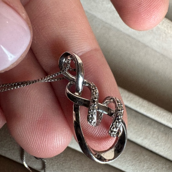 Jewelry | Elegant Sterling Silver Knot With Encrusted Diamonds Pav ...